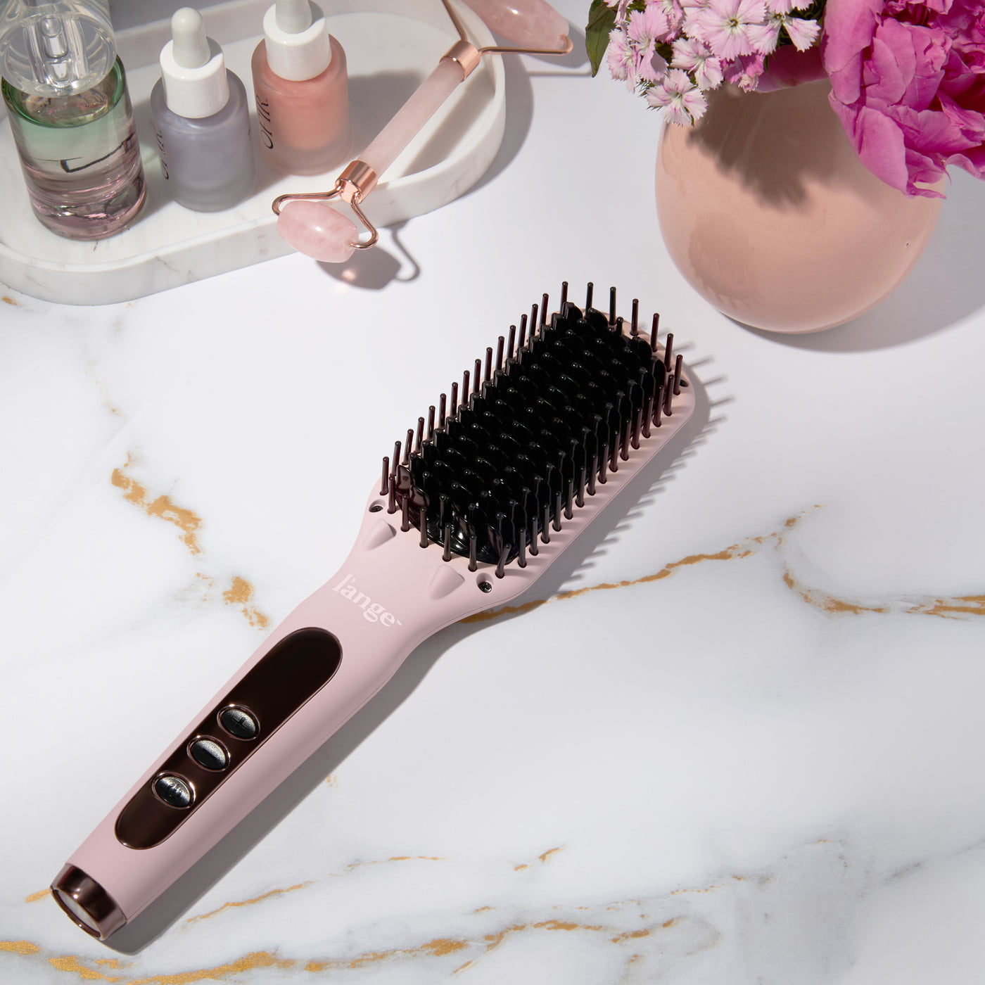 Le Vite Straightening Brush in Blush or Black - L'ange Hair