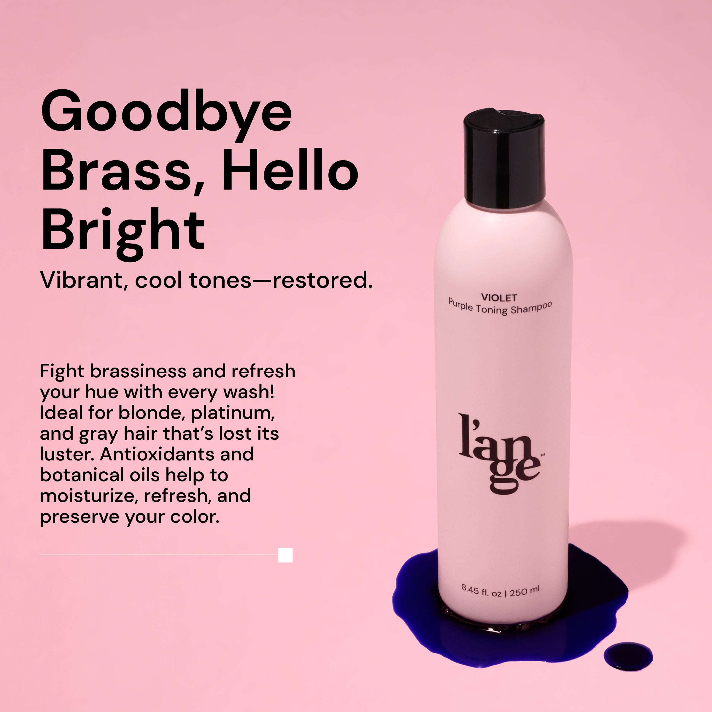Intense Violet Shampoo (Purple Shampoo) - L'ange Hair